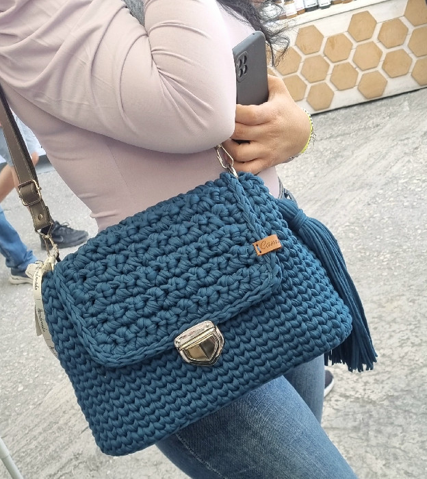 Πλεκτές τσάντες ώμου :: Cami Craft